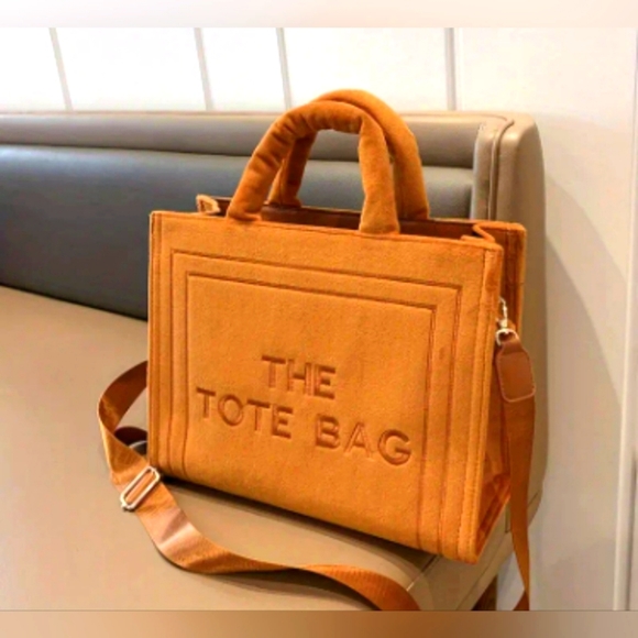 Bag World | Bags | The Tote Bag In Copper Brown Velour Brand New | Poshmark